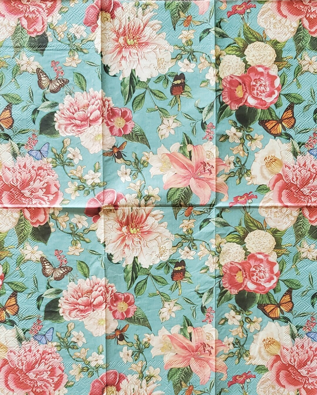Decoupage Napkins Rose Paper Napkins Set of 2 Guest Size - Etsy