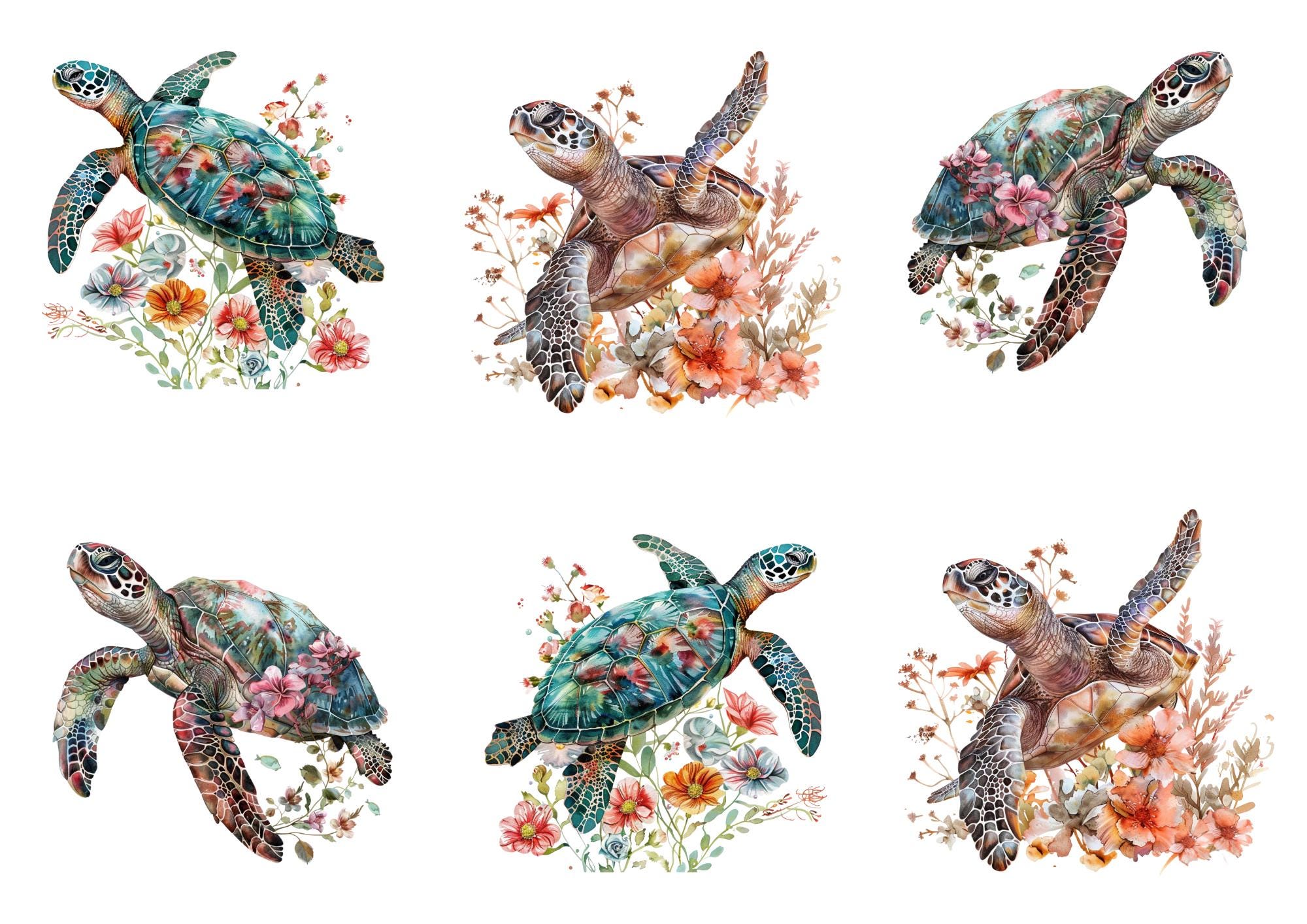 Rice Paper for Decoupage / Sea Turtle / 1 Rice Paper / A4 / A5 ...