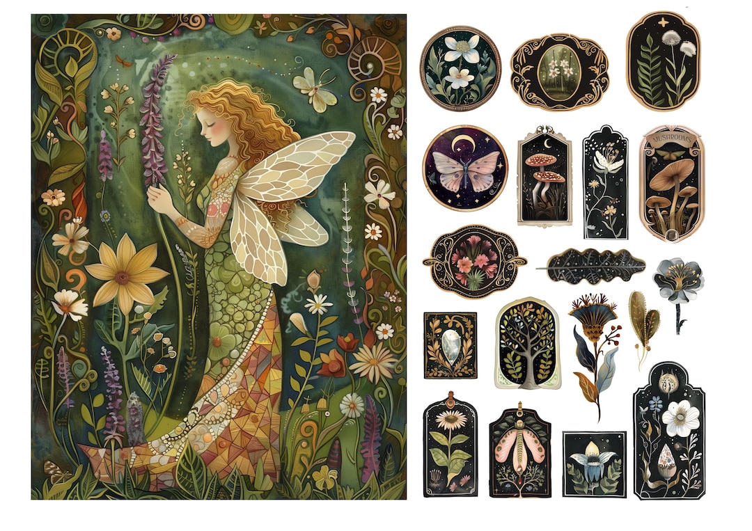 Rice Paper for Decoupage / Fairy Fairies Flowers Forest / 1 Rice Paper ...