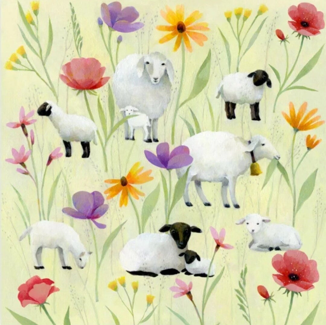 Decoupage Napkins- Sheep Paper Napkins- Set of 3 - Luncheon Size - Etsy