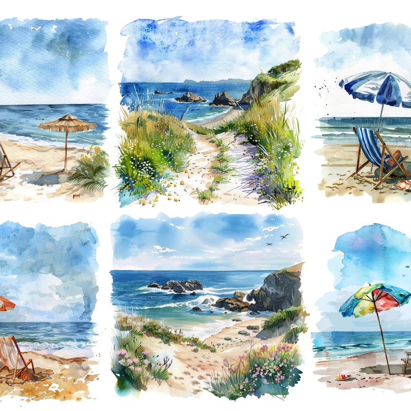 Beach Scene - Etsy