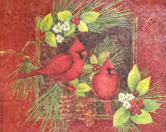 Cardinal Decoupage Paper - Etsy