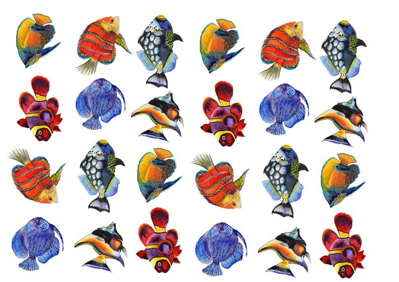 Rice Paper for Decoupage / Tropical Fish Ocean Beach / 1 Rice Paper ...
