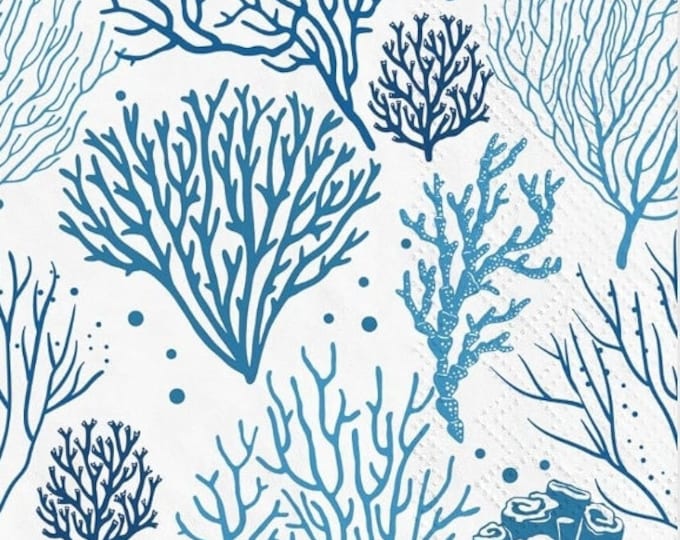 Decoupage Napkins Ocean Waves Paper Napkins Set of 3 Cocktail Size - Etsy