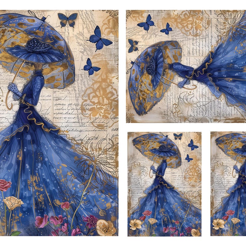 Vintage Lady Decoupage - Etsy