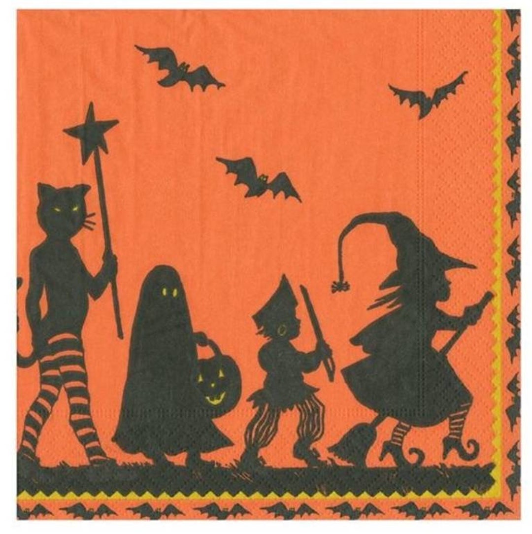 Decoupage Napkins- Halloween Witch Cat Paper Napkins- Set of 3 ...