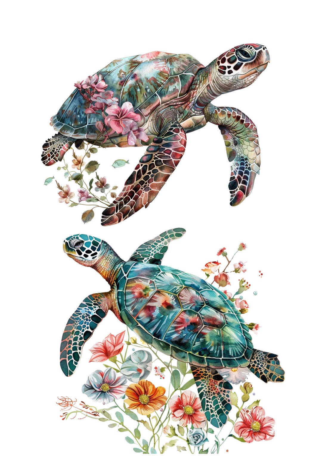 Rice Paper for Decoupage / Sea Turtle / 1 Rice Paper / A4 / A5 ...