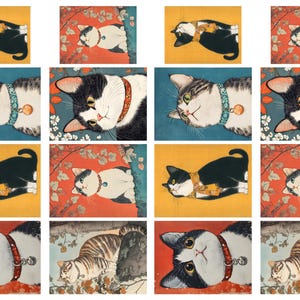 Rice Paper for Decoupage / Cat Cats Japanese / 1 Rice Paper / A4 / A5 ...