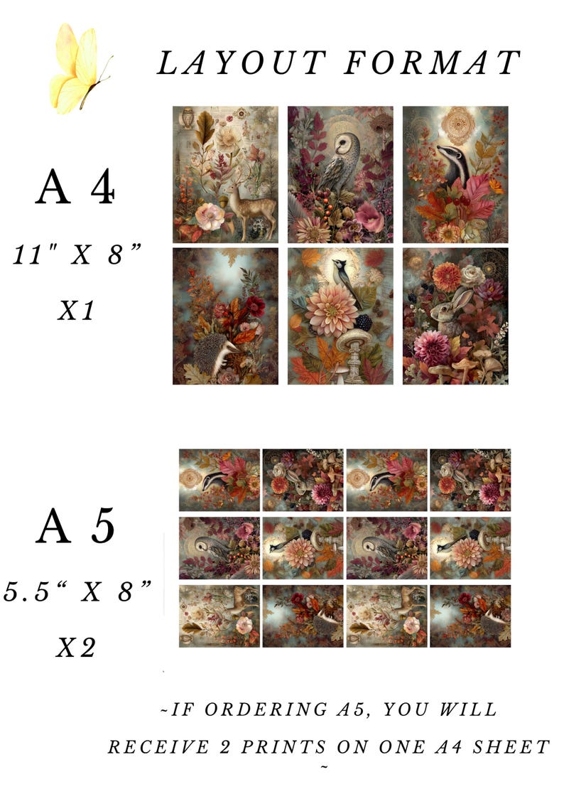 Rice Paper for Decoupage / Fox Owl Badger Rabbit Bird Fall Animals ...