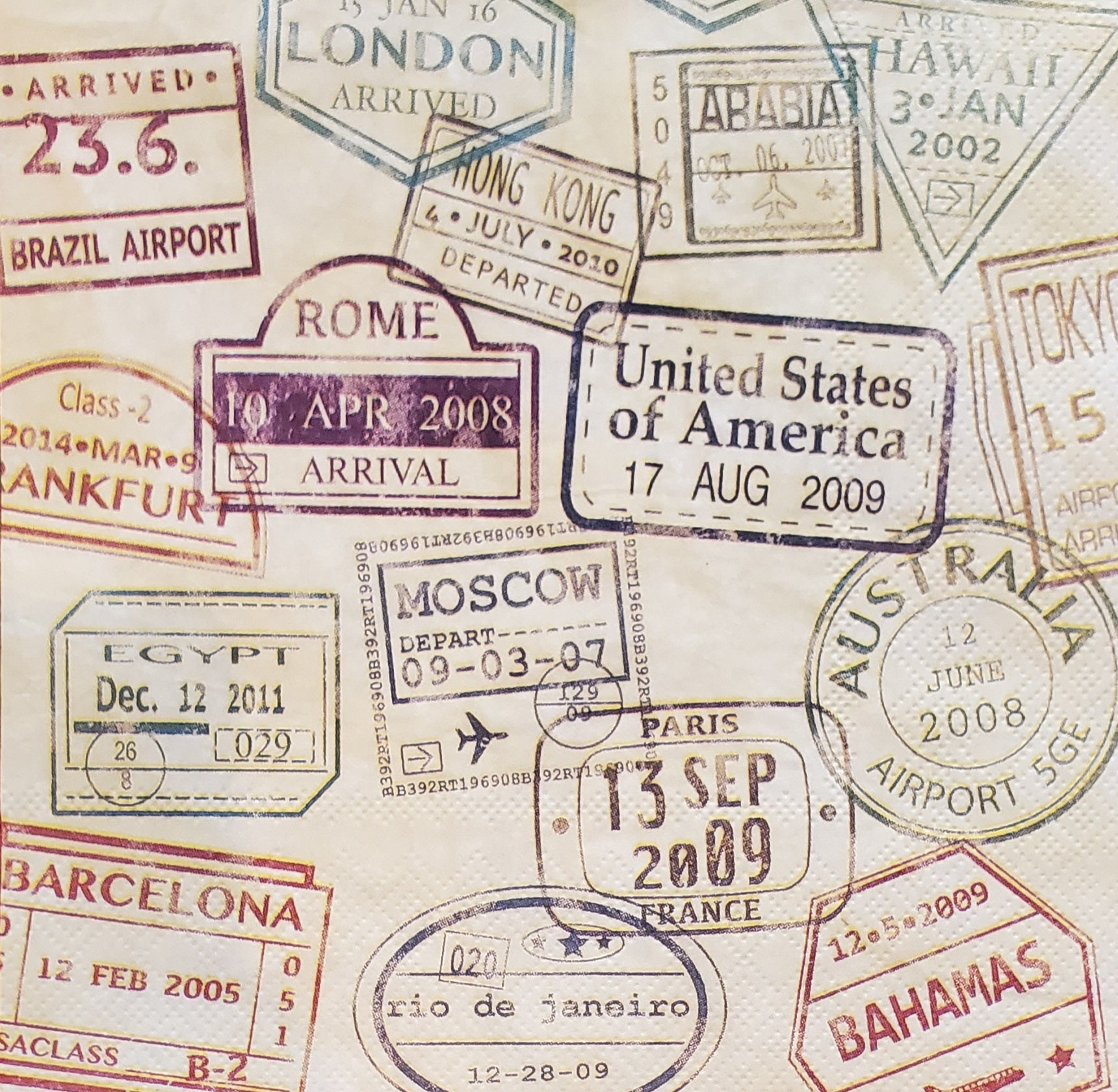 Travel Stamps Wallpaper