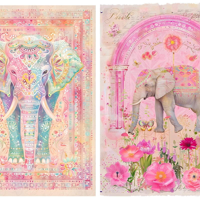 Decoupage Elephant Napkins - Etsy