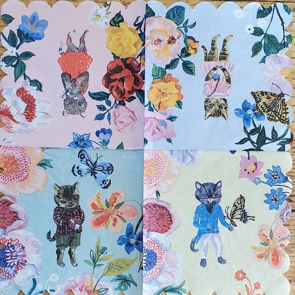 Decoupage Cat - Etsy