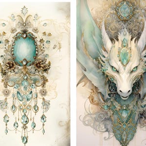 Rice Paper for Decoupage / Dragon Dragons / 1 Rice Paper / A4 / A5 ...