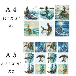 Rice Paper for Decoupage / Mermaid Mermaids / 1 Rice Paper / A4 ...