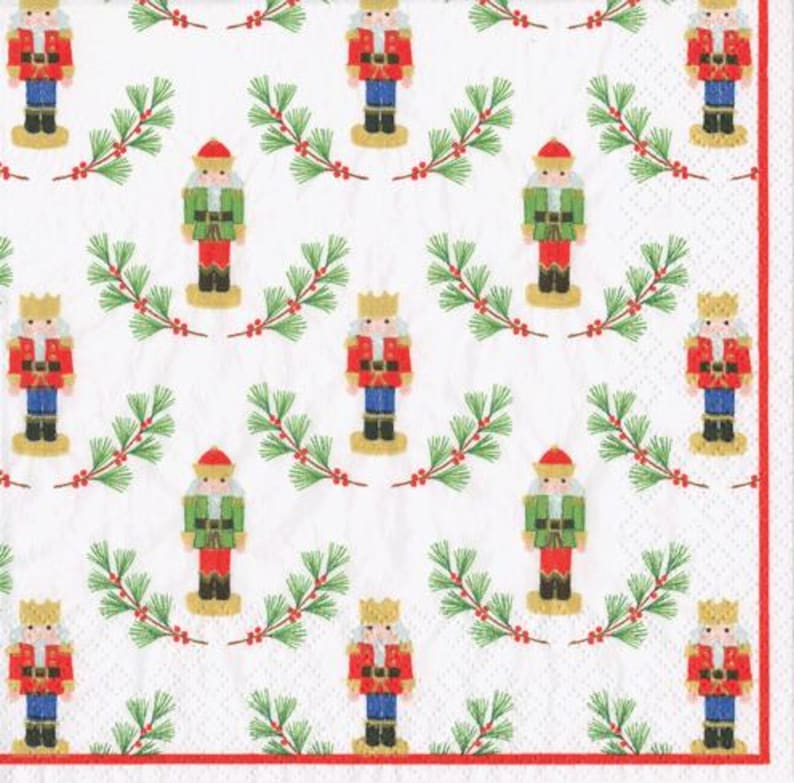 Decoupage Paper Napkins - Nutcracker Paper Napkins- Set of 3 - Cocktail ...
