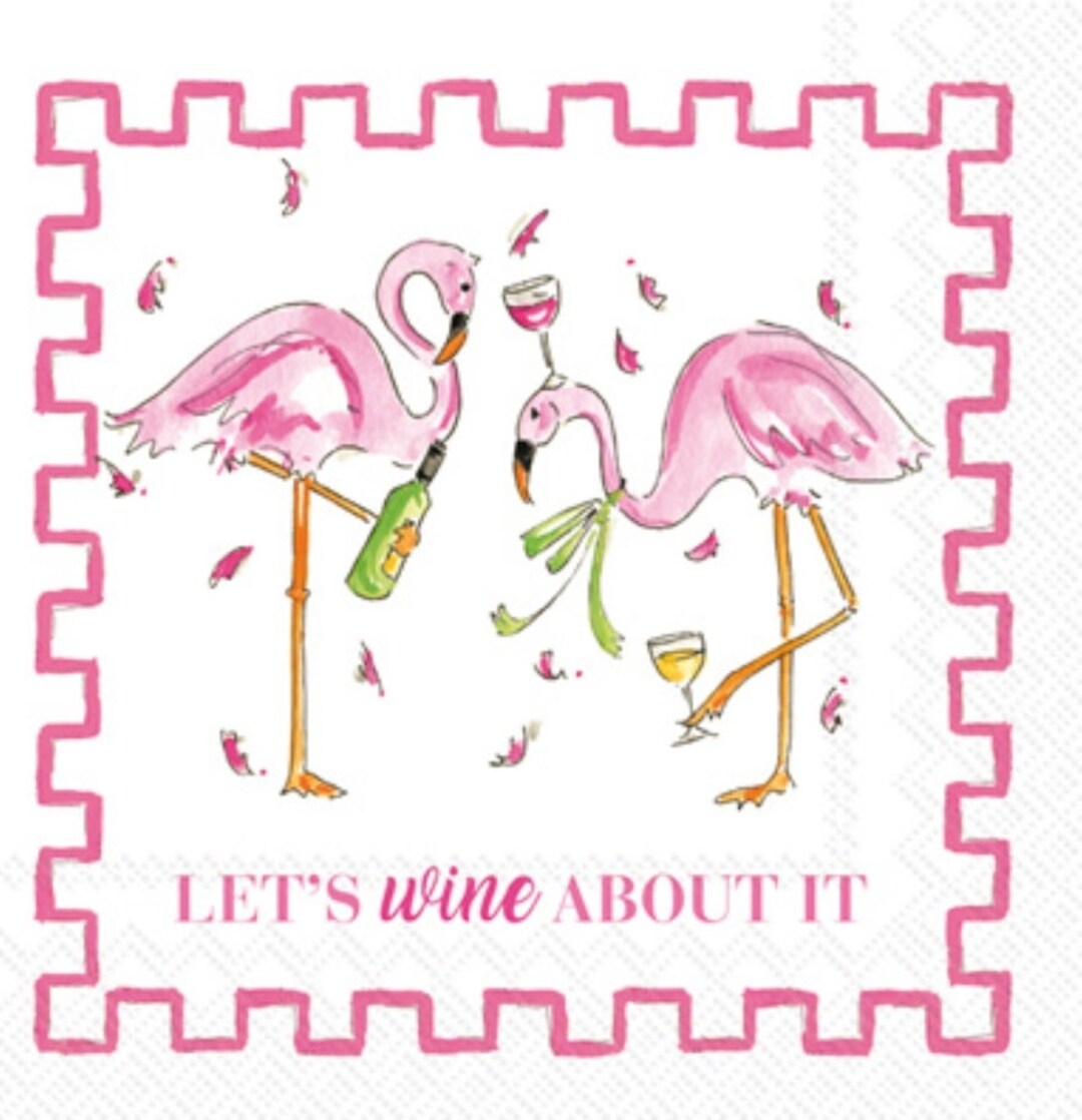 Decoupage Napkins- Flamingo Paper Napkins- Set of 3- Cocktail Size - Etsy