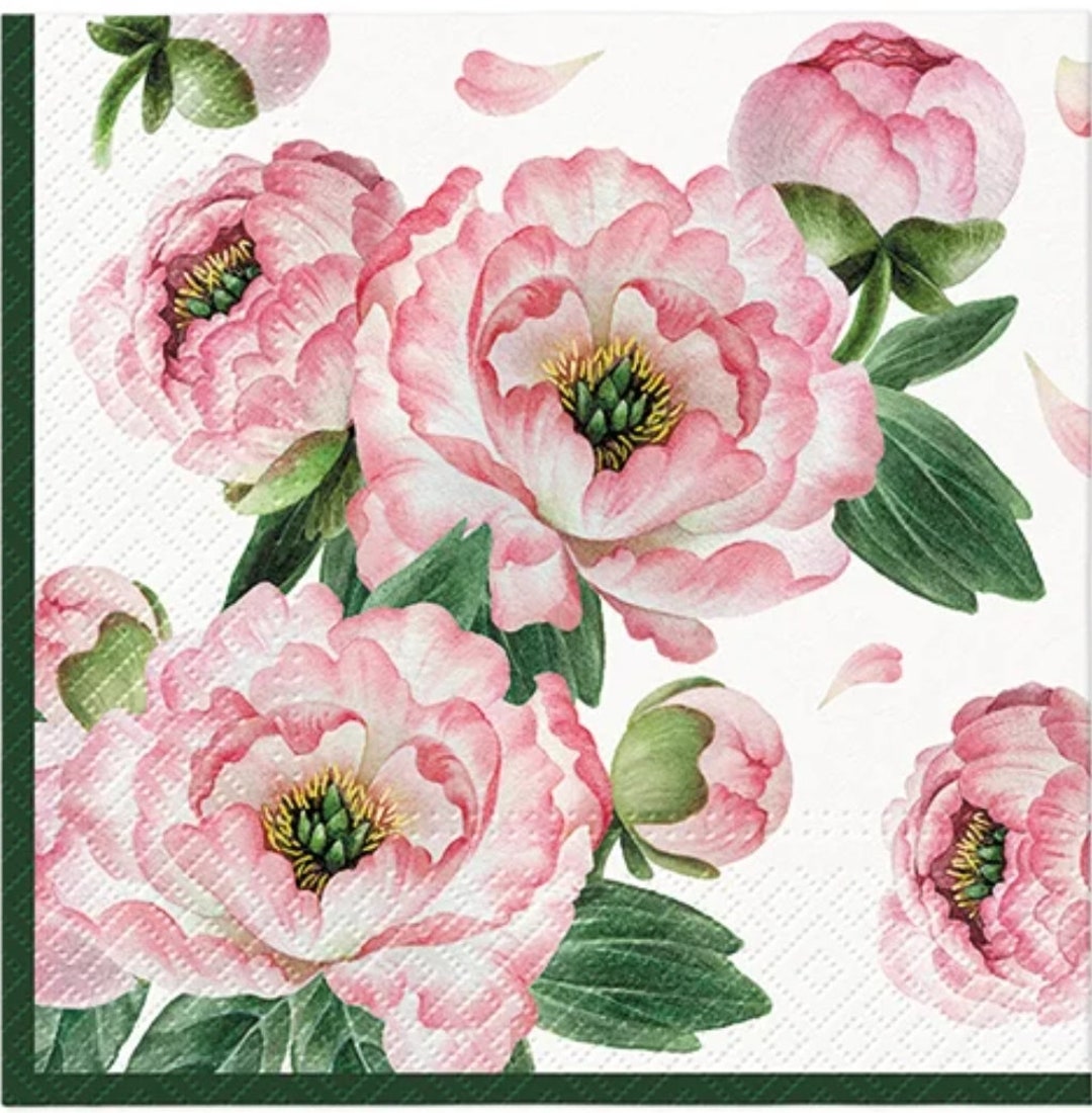 Decoupage Napkins- Rose Paper Napkins- Set of 3 - Luncheon Size - Etsy