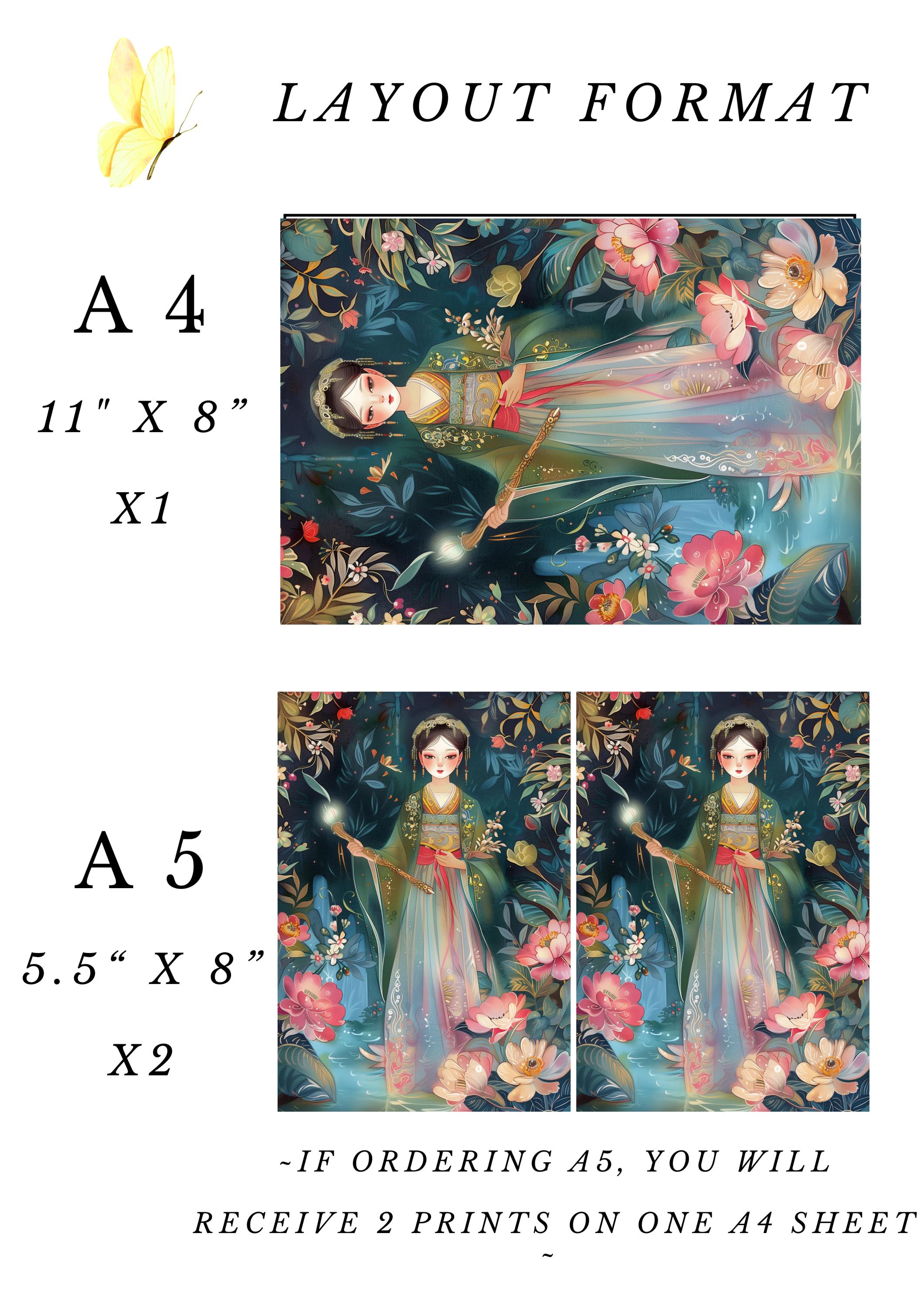 Rice Paper for Decoupage / Lady Woman Empress of the Forest / 1 Rice ...