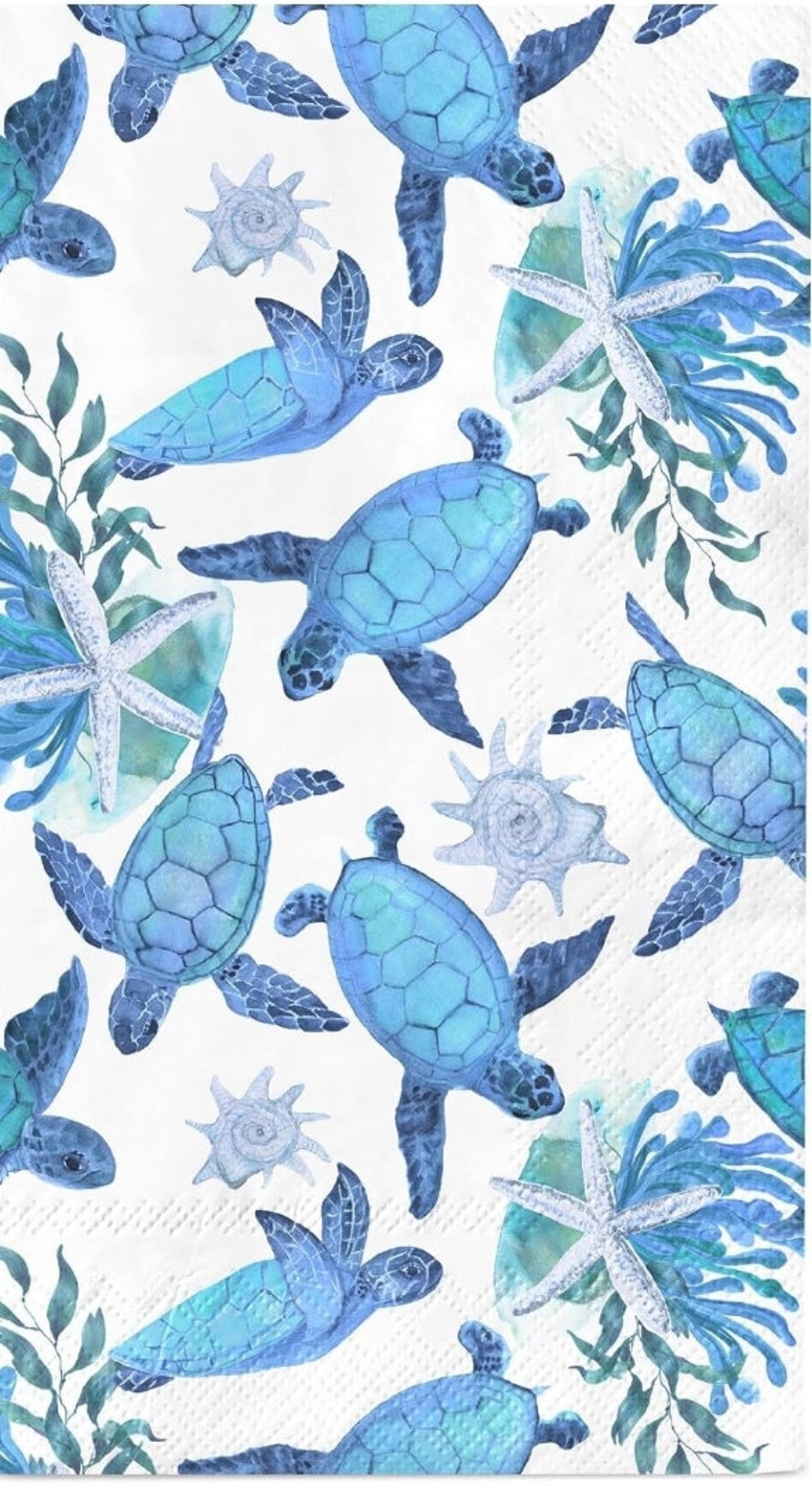 Decoupage Napkins Sea Turtle Paper Napkins Set of 2 Guest Size - Etsy