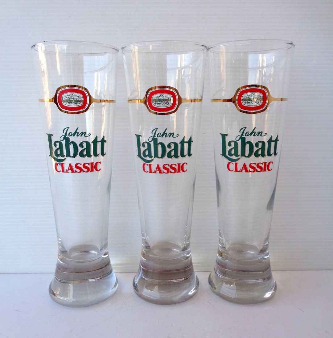 Collectible Set 3 Vintage Italy Special Beer Bar Glasses John Labatt ...