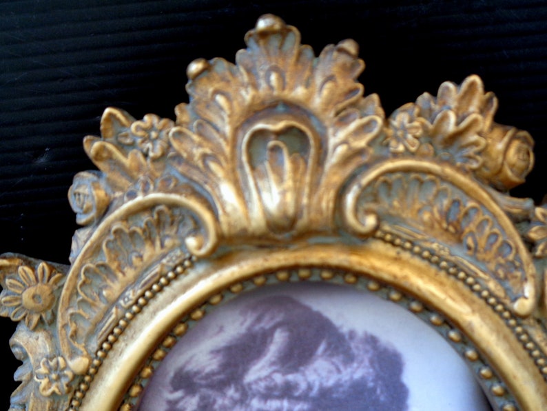 Vintage Oval Barocco Style Triple Oval Photo Frame in Hard - Etsy