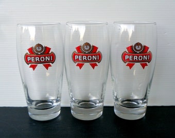 Rare Set 4 Collectible Italian Peroni 80s Glasses Italian Beer ...