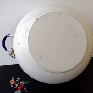 Vintage Enamelled White Enamel Wash Basin Bowl Planter, Kitchen Decor ...