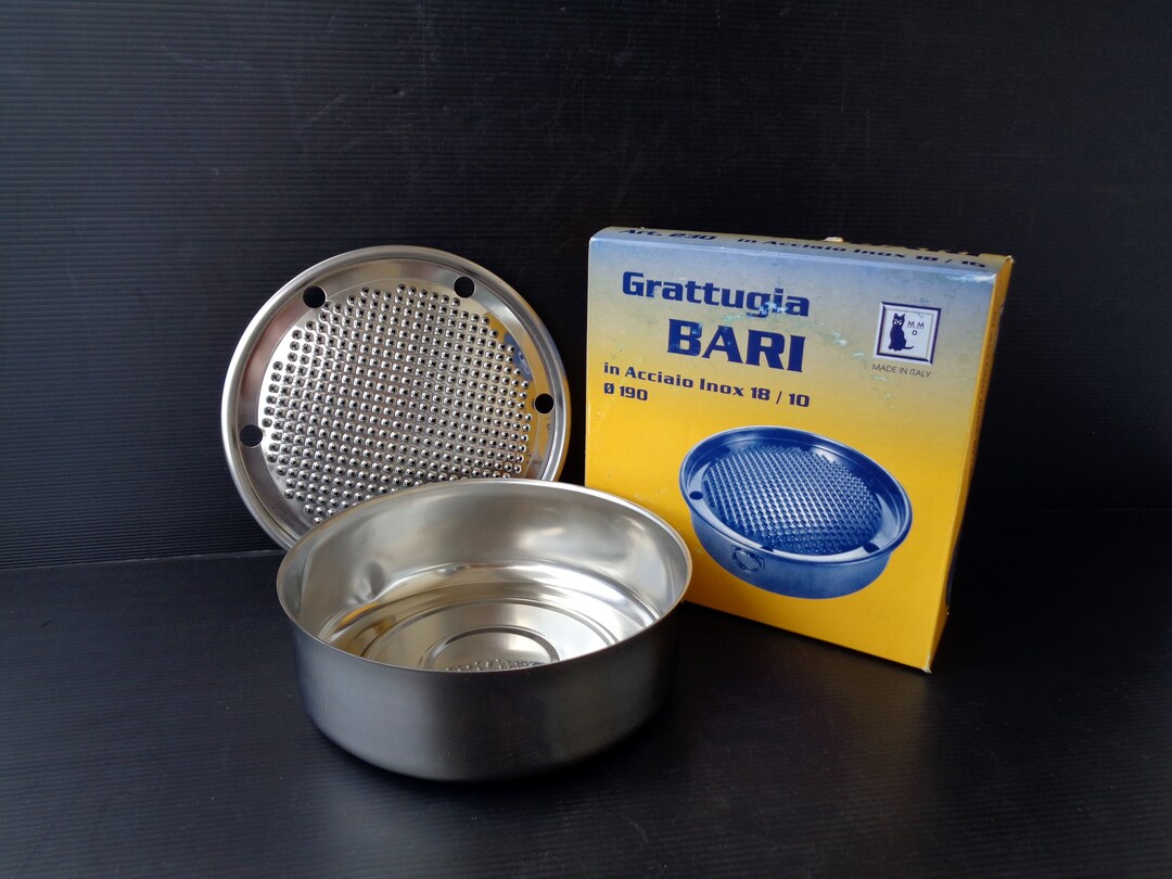 Italian Traditional Round Steel Cheese Grater Box for Parmesan Cheese ...