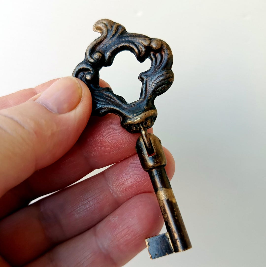 Vintage Italian Collectible Decorative Brass Keys, Ornate, Folding ...