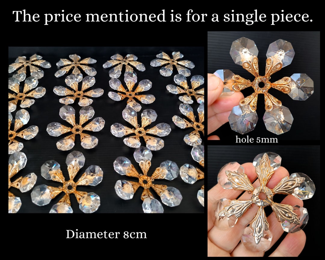 Rare Find Vintage Italian Crystal Chandelier Lamp Replacement Parts ...