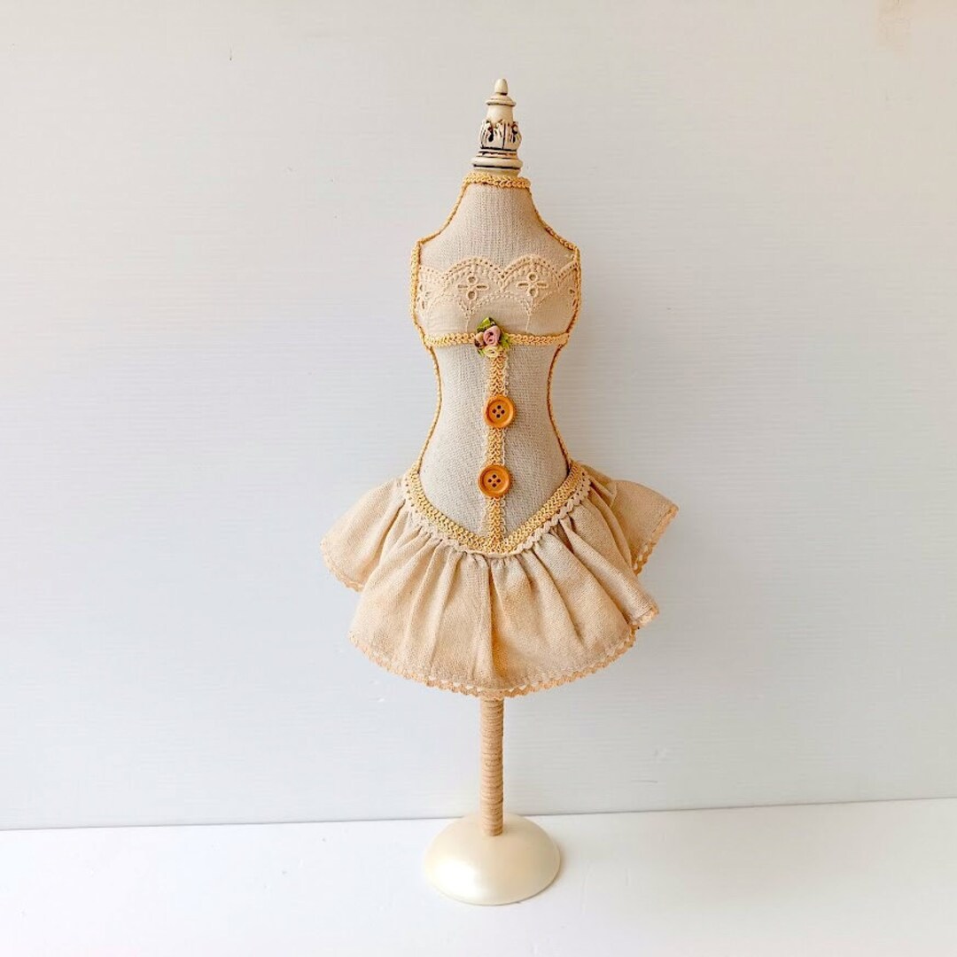 Vintage Mini Mannequin Stuffed Fabric Dress Form, Doll Mannequin ...