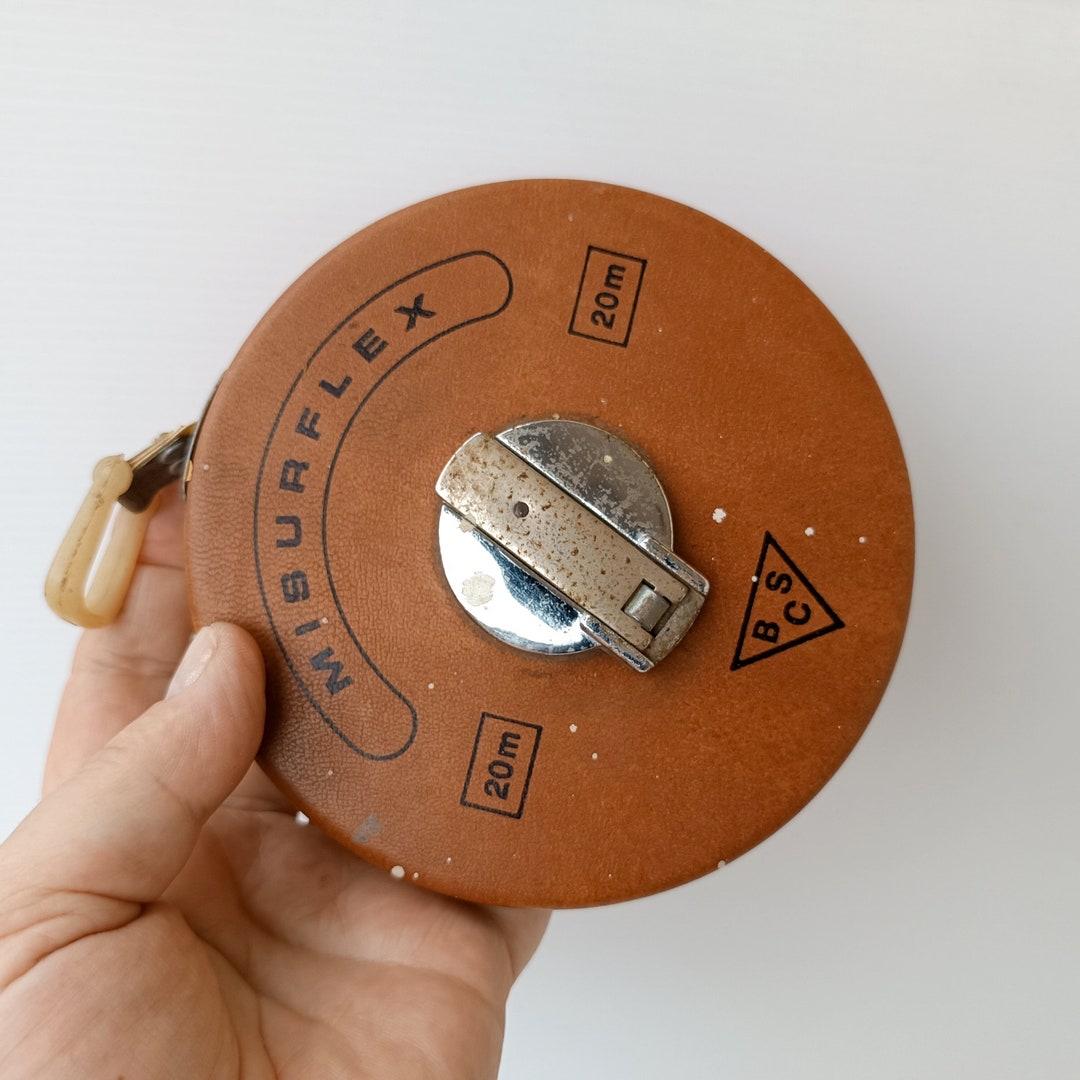 Vintage Italian Surveyor Tool, Old Tape Measure, Antique Meter, Coil ...