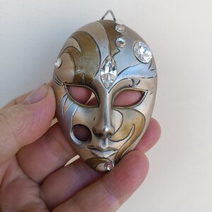 Vintage Italy 60s Metal Mask Shape Wall Handing Decor Venetian Mask ...