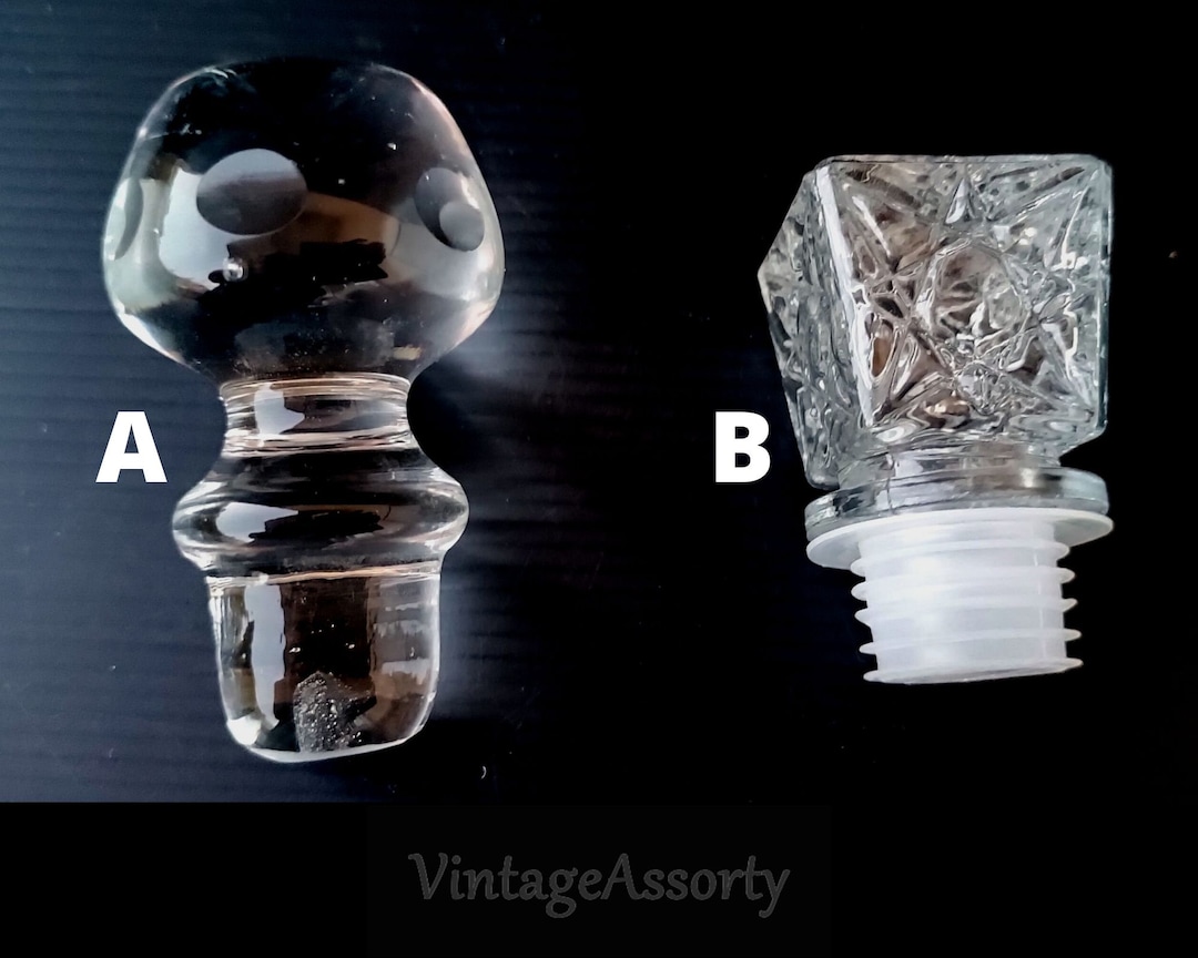 Vintage Italian Decorative Glass Bottle Stopper Glass Bottle Stopper ...