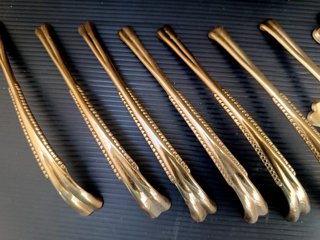 Rare Vintage Italian Large Handles Antique Brass Antique Furniture ...