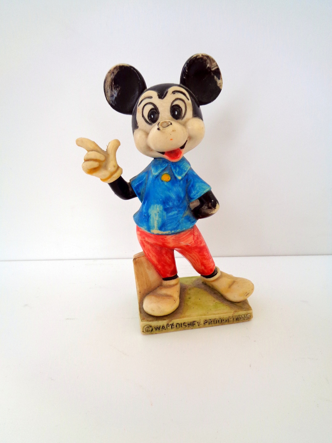 Collectable Vintage Rubber Figurine Cartoon Character Mickey Mouse ...