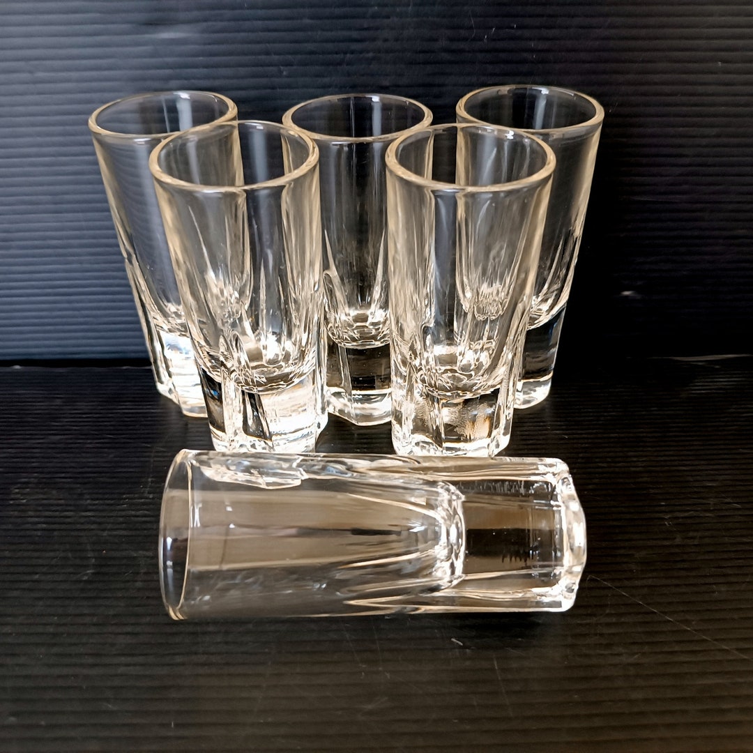 Set of 6 Vintage Italian Drinking Glasses With Heavy Bottom - Etsy