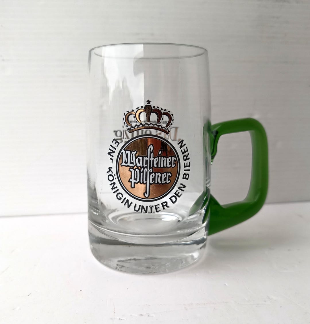 Vintage Warsteiner Beer Mug 0.2L With Green Handle – German Brewery ...
