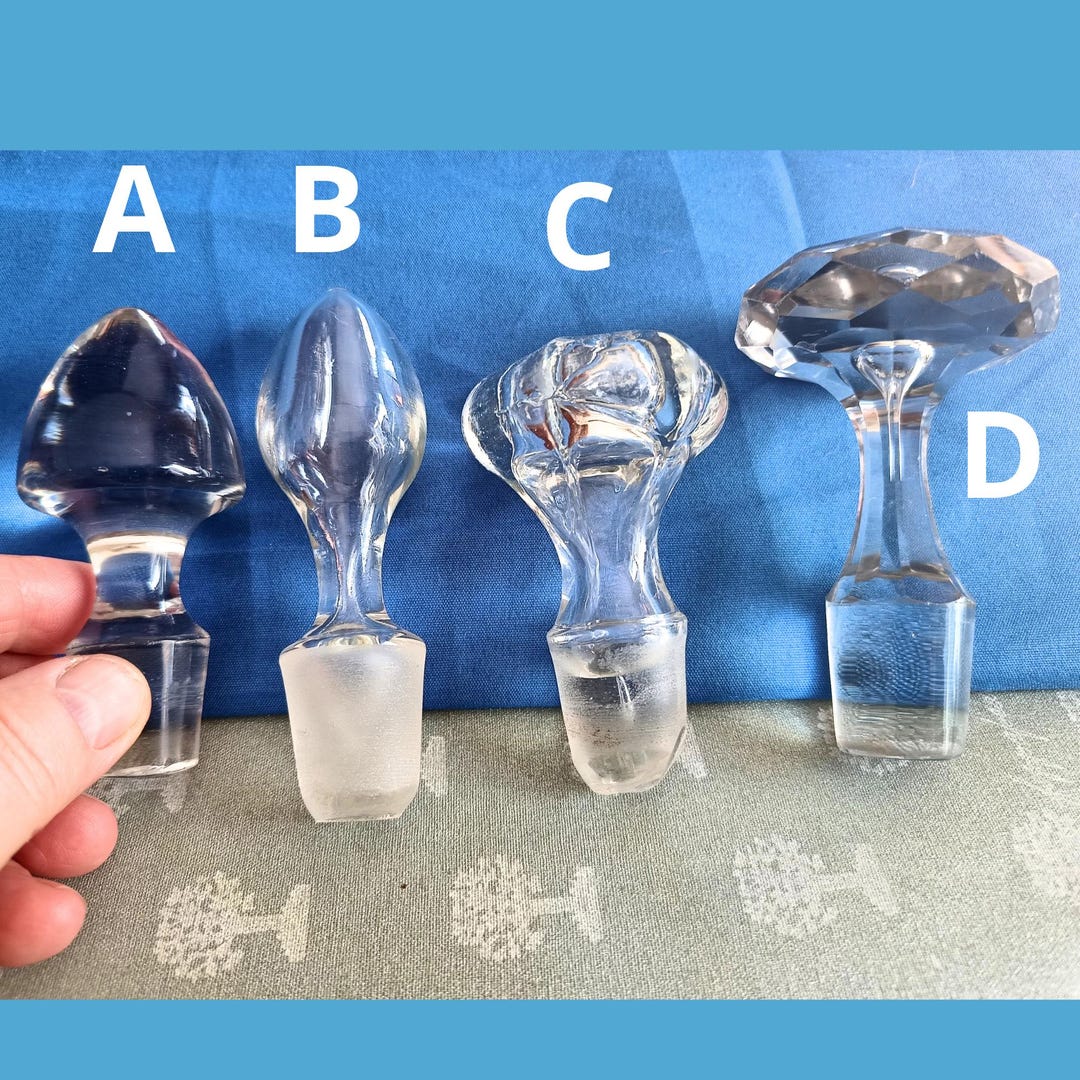Vintage Italian Decorative Glass Bottle Stoppers Glass Bottle Stopper ...