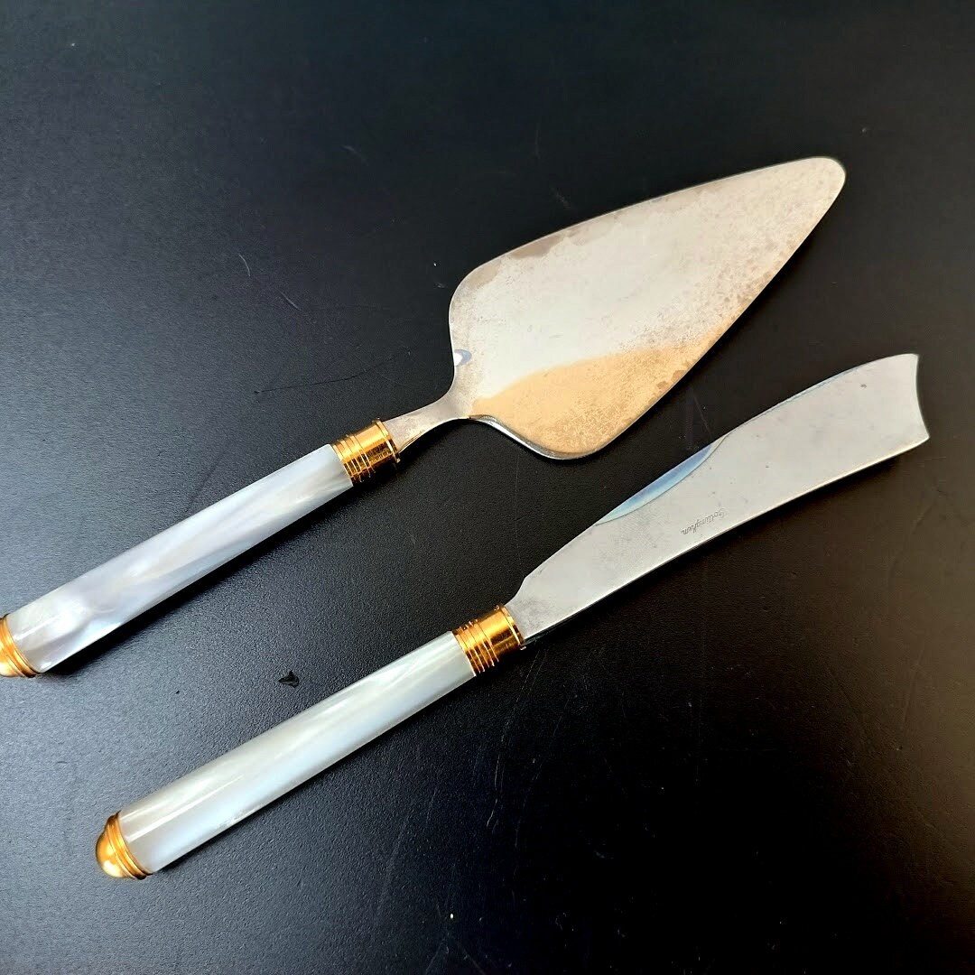 Vintage Italian Set Pastry Cake Scoop and Knife, Gottinghen Cutlery Set ...