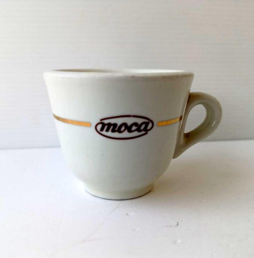 Collectible Vintage Italy Classic "moca" White Porcelain Bar's Coffee ...