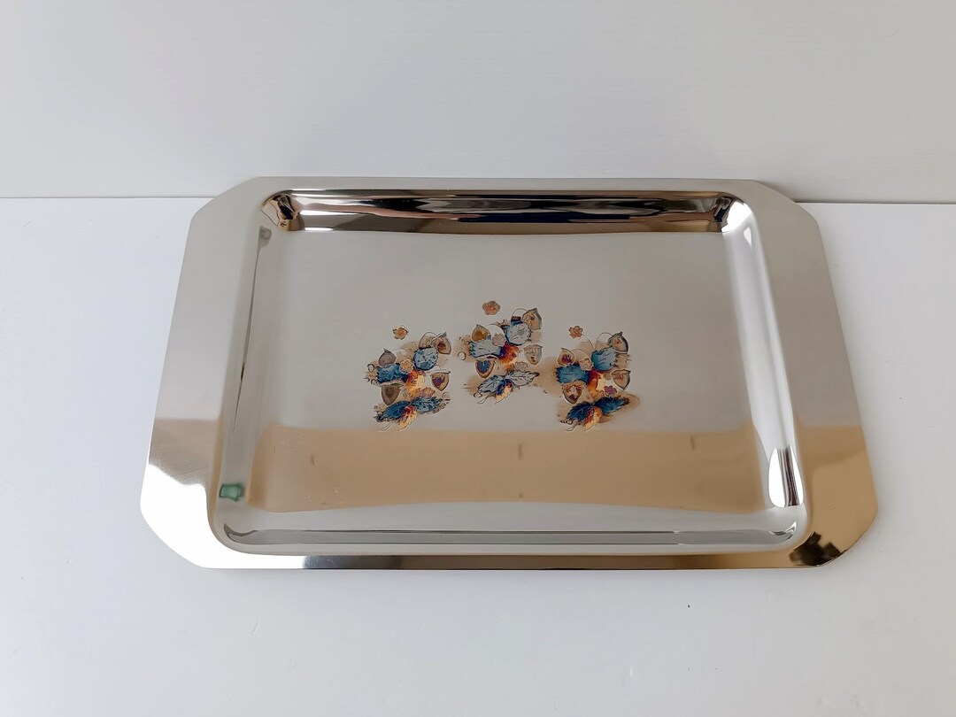 Brand New Vintage Italian Stainless Steel Marked Vemi With Floral ...