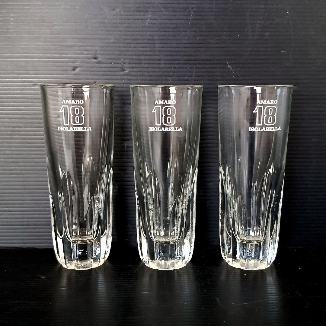 Set 3/2 of Collectible Italian Amaro 18 Isolabella Glasses From the 70s ...