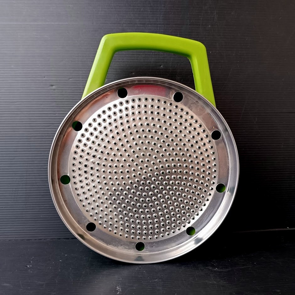 Vintage 1970s Italian Round Steel Cheese Grater Box for Parmesan Cheese ...