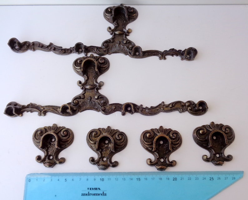 Set of Antique Heavy Brass or Bronze Hardware for Wardrobe - Etsy