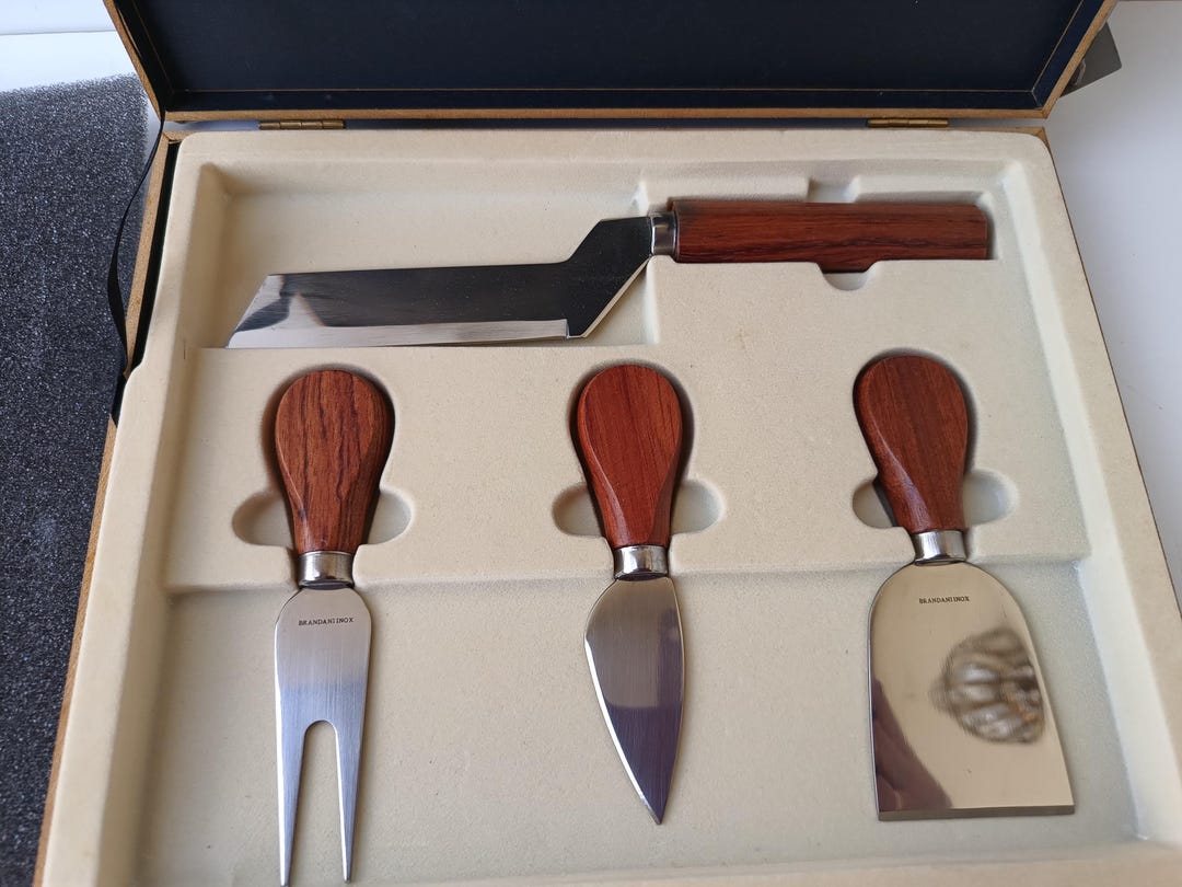 Brandani Cheese Knife Set – Italian Stainless Steel With Wooden Handles ...
