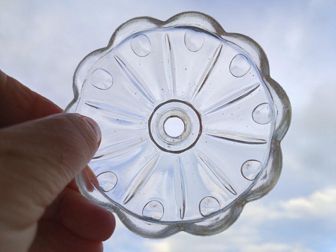 Vintage Italian Bobeche Glass Crystal Parts Chandelier Spare Parts ...