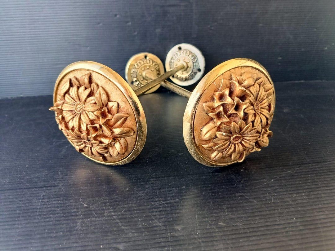 Ancient Empire Tie Backs, Pair Gilded Curtain, Holdbacks, Ancient Home ...