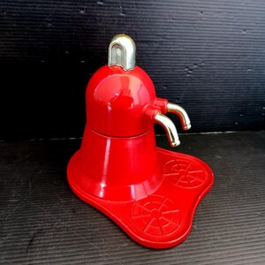 Italian Red Enameled Espresso Maker, Double Serving Stovetop Espresso ...