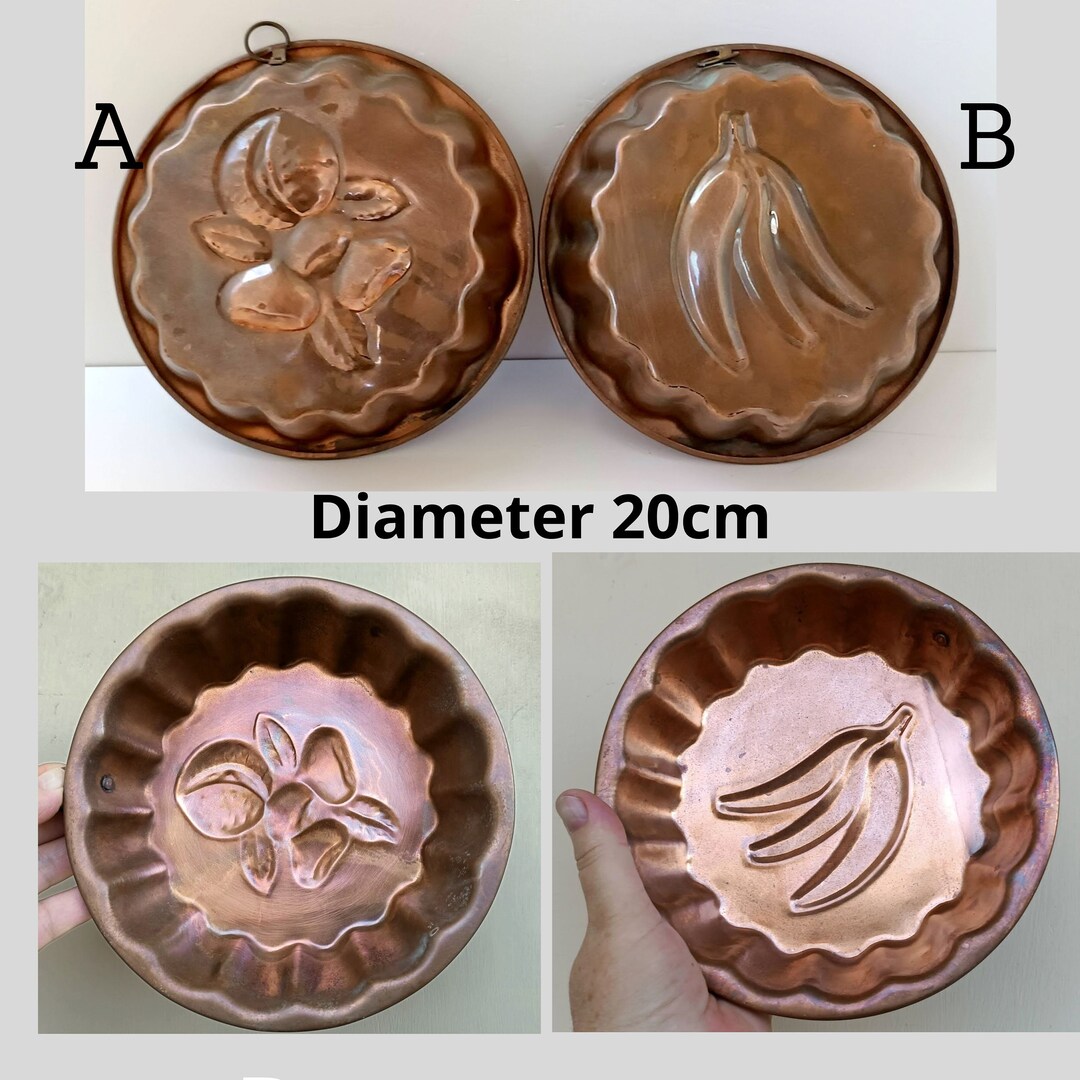 Vintage Italian Round Copper Baking Dish 20 X 4cm With Hanging ...